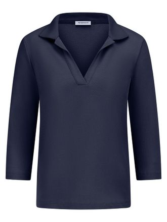 Peter Hahn Polo-Shirt 3/4-Arm Peter Hahn blau