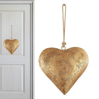 Generic Metall-Herz-Wanddekoration, Metall-Herz-Wandkunst, Metall-Herzglocke, Metall-Herz-Wandbehang, Metall-Herz-Dekorglocke, Metall-Wanddekoration mit Herz-