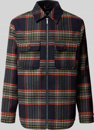Fynch-Hatton Regular Fit Hemdjacke mit Kentkragen und Rei&szlig;verschluss