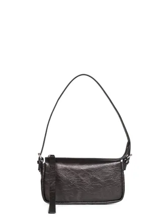 Fendi Craquel&eacute; Calfskin Shoulder Bag - Black