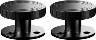 Generic 2er- oder 4er-Set M&ouml;belf&uuml;&szlig;e 27-40 mm, Ersatzf&uuml;&szlig;e aus Metall for Sofas, mit Rutschfester Unterlage for Schreibtisch/Bett/Sofa/Tisch/Schr&auml;nke(Black-2pc)