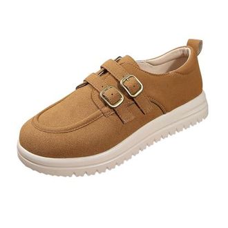 Generic Mocassins d&eacute;contract&eacute;s et confortables pour femme - &Eacute;l&eacute;gants et polyvalents - Boucle ronde - Confortables - Large largeur - Chaussures de marche, de t