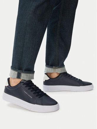 Tommy Hilfiger Sneakers Th Court Lth Detail Ess FM0FM05367 Dunkelblau