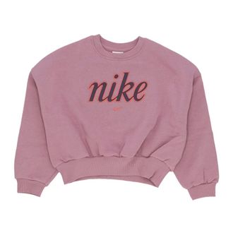 Nike Femme, Sweatshirts et sweats &agrave; capuche, Violet, Taille: 44 FR Doux SweaT-shirt en molleton &agrave; col rond Prune