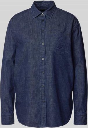 Lauren Ralph Lauren Hemdbluse mit Label-Stitching Modell BRAWLEY