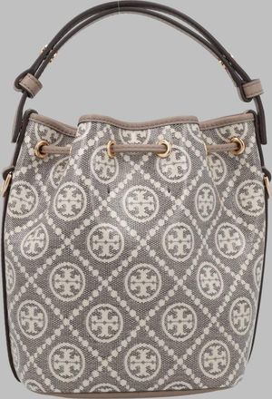 Tory Burch Womens Mini Bucket Bag T Monogram Dove Shoulder
