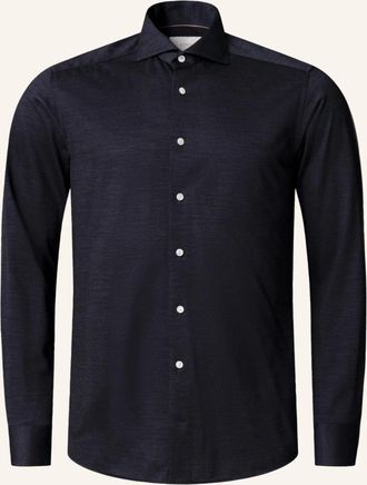 Eton Merino-Lyocell-Jersey-Hemd Slim Fit blau