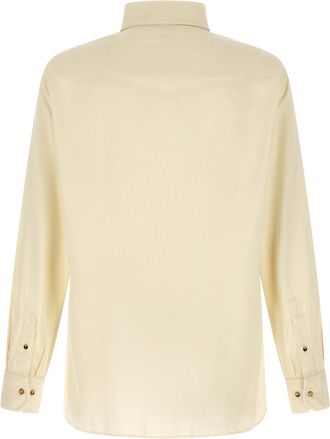 Brunello Cucinelli Mens White Cotton Blouse