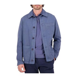 Slowear Arbeitskleidung Inspirierende Baumwolle Leinenjacke - - Jackets - Herren - Blau - XL