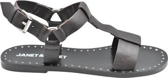 Janet & Janet Femme, Chaussures, Brun, Taille: 38 EU Sandales Plates