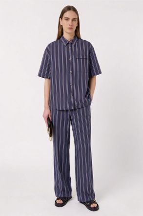 Gerard Darel Chemise ray&eacute;e &agrave; manches courtes - CALLYA - Marine