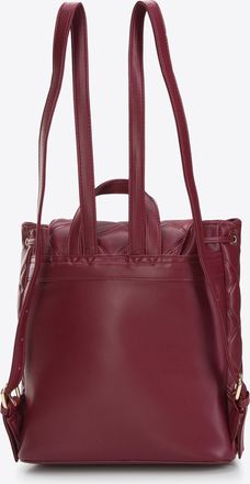 Wittchen Damen-Rucksack aus geometrisch gestepptem &Ouml;ko-Leder, Kirsche