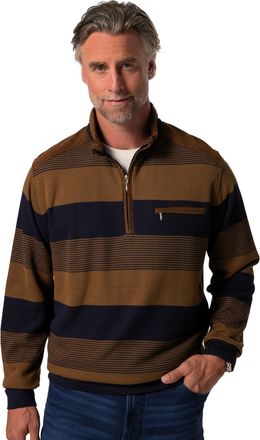 Boston Park Herren gro&szlig;e Gr&ouml;&szlig;en &Uuml;bergr&ouml;&szlig;en Menswear L-8XL Troyer, Sweat, Zippkragen, Brusttasche, bis 68/70 Navy blau 56+ 838629130-56+