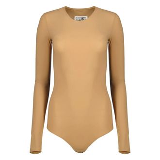 Maison Margiela Lycra Jersey Bodysuit - - Tops - Damen - Beige - L