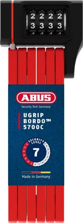 ABUS 87794 Faltschloss, Rot, 80 cm