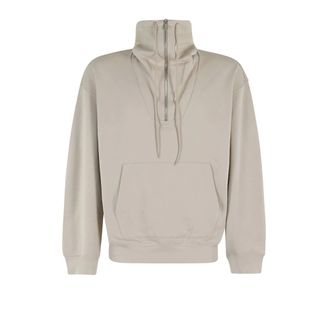 Helmut Lang Homme, Sweatshirts et sweats &agrave; capuche, Gris, Taille: L Pull &agrave; Col Montant &Eacute;l&eacute;gant
