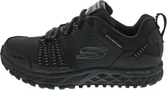 Skechers Herren Escape Plan Sneaker, Black Black Leather Mesh Trim Bbk, 41.5 EU