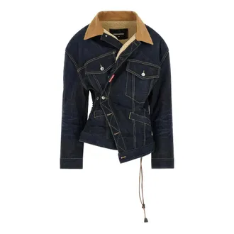 Dsquared2 Femme, Vestes, Bleu, Taille: 40 FR Veste portefeuille
