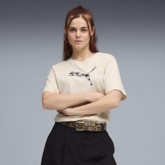 Puma Essentials Graphics Animal Relaxed T-Shirt Damen, Kleidung, Wei&Atilde;Y, XL