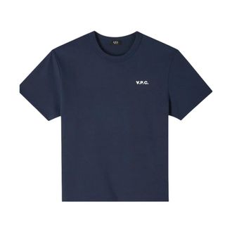 A.P.C. Samtiger Boxy T-shirt - - Tops - Herren - Blau - S