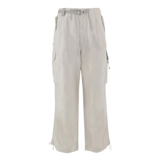 And Wander Homme, Pantalons, Blanc, Taille: S Nylon Cargo Pants