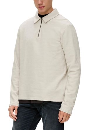 s.Oliver Herren 2138521 Langarmshirt mit Polo Kragen, 0330 creme, XL