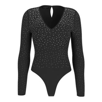 Marciano Femme, Tops, Noir, Taille: 38 FR Bodysuit Flora Manches Longues