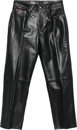 Calvin Klein Leather Straight-leg Trousers