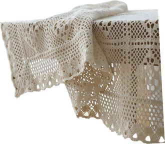 Cabilock Tischdeke aus Polyester Gewebter K&uuml;chentischl&auml;ufer Picknicktischdecke f&uuml;r Urlaub und Familienfeiern Dekorative Tischdecke f&uuml;r Buffetpartys und Geburts