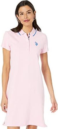 U.S.Polo Association Robe polo unie, Rose Sachet, Taille L