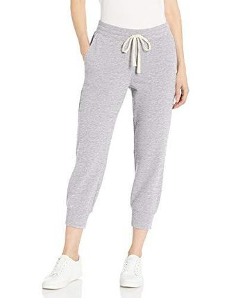 Amazon Essentials Pantacourt de Jogging en Polaire (Disponible en Grande Taille) Femme, Gris Clair Chiné, XL