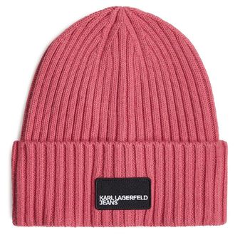Karl Lagerfeld Karl Lagerfeld Jeans, Damen, Umgeschlagene M&uuml;tze, Rosa, One Size
