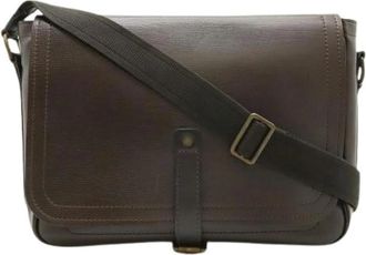 Louis Vuitton Pre-owned Sac bandouli&egrave;re en cuir Utah - Femme - Pre-owned - Brun - Taille: ONE Size