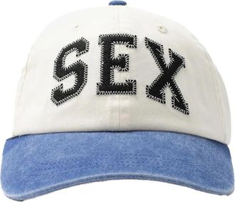 Carne Bollente Femme, Accessoires, Blanc, Taille: ONE Size Casquette &agrave; d&eacute;tail brod&eacute;