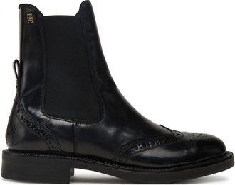 Tommy Hilfiger Klassische Stiefeletten Tommy Hilfiger Brogue Boot FW0FW09151 Schwarz