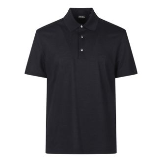 Ermenegildo Zegna Homme, Tops, Bleu, Taille: XL Polo en coton