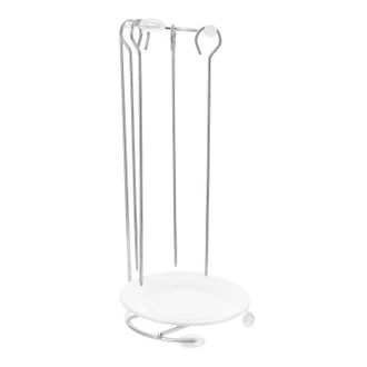 BESPORTBLE Edelstahl Spie&szlig;st&auml;nder mit 4 Spie&szlig;en Grillaufh&auml;nger f&uuml;r BBQ Wiederverwendbar und Platzsparend Ergonomisch Geformt f&uuml;r Grillliebhaber