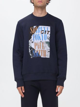Paul Smith Sweat-shirt &agrave; col rond en m&eacute;lange de coton avec imprim&eacute; graphique et logo