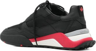 Dsquared2 Panelled Leather Sneakers - Black