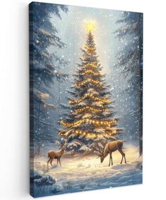 MuchoWow &copy; Weihnachtsdeko Wandbilder Klein 20x30 cm Mini Wohnzimmer Wanddeko Schlafzimmer Weihnachtsgeschenke Zimmer Deko auf Wand Dekoration Wall Art Geschenk