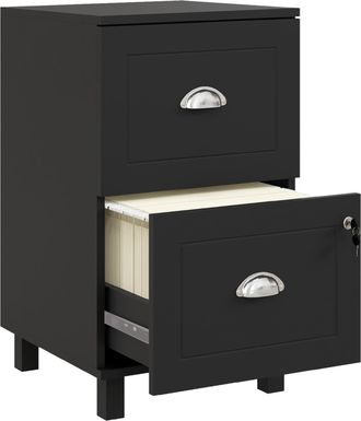 HOMCOM B&uuml;ro-Schubladenschrank Aktenschrank mit 2 Schubladen Schreibtisch-Schubladenschrank mit Schl&ouml;ssern H&auml;ngeregisterschrank f&uuml;r A4 und Letter 40x41,5x67,5