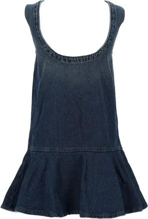 Ganni Organic Cotton Denim Mini Dress - Blue