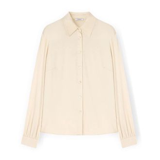 Motivi Satinhemd - - Blouses & Shirts - Damen - Wei&szlig; - L