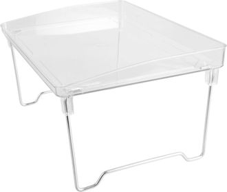 SOLUSTRE Aufbewahrungsregal Kunststoff Klappbar Platzsparend Für Make up Und Schreibtisch Organizer Mit Erhöhter Kante Für Zuhause Und Büro