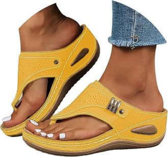 Generic Sandales orthop&eacute;diques compens&eacute;es pour femme, avec soutien de la vo&ucirc;te plantaire, sandales d&eacute;t&eacute; confortables, habill&eacute;es et d&eacute;contract&eacute;es, sandales de 