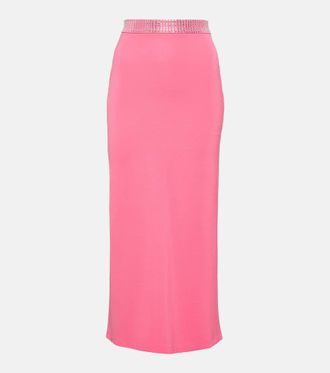 DAVID KOMA Jupe midi à cristaux