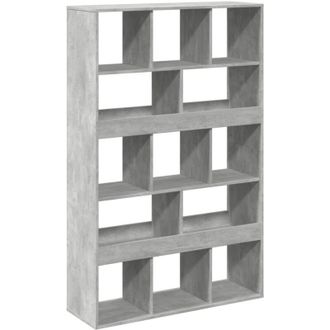 vidaXL Vidaxl - B&uuml;cherregal Betongrau 100x33x156,5 cm Holzwerkstoff