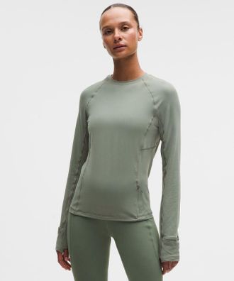 lululemon Its Rulu Langarmshirt im Classic Fit f&uuml;r Frauen - Gr&ouml;&szlig;e XL in Willow Leaf