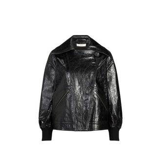 Co Veste col crois&eacute; avec ceinture en cuir craquel&eacute;