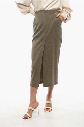 Pinko Checked Flannel LAMPIONE Skirt size 38